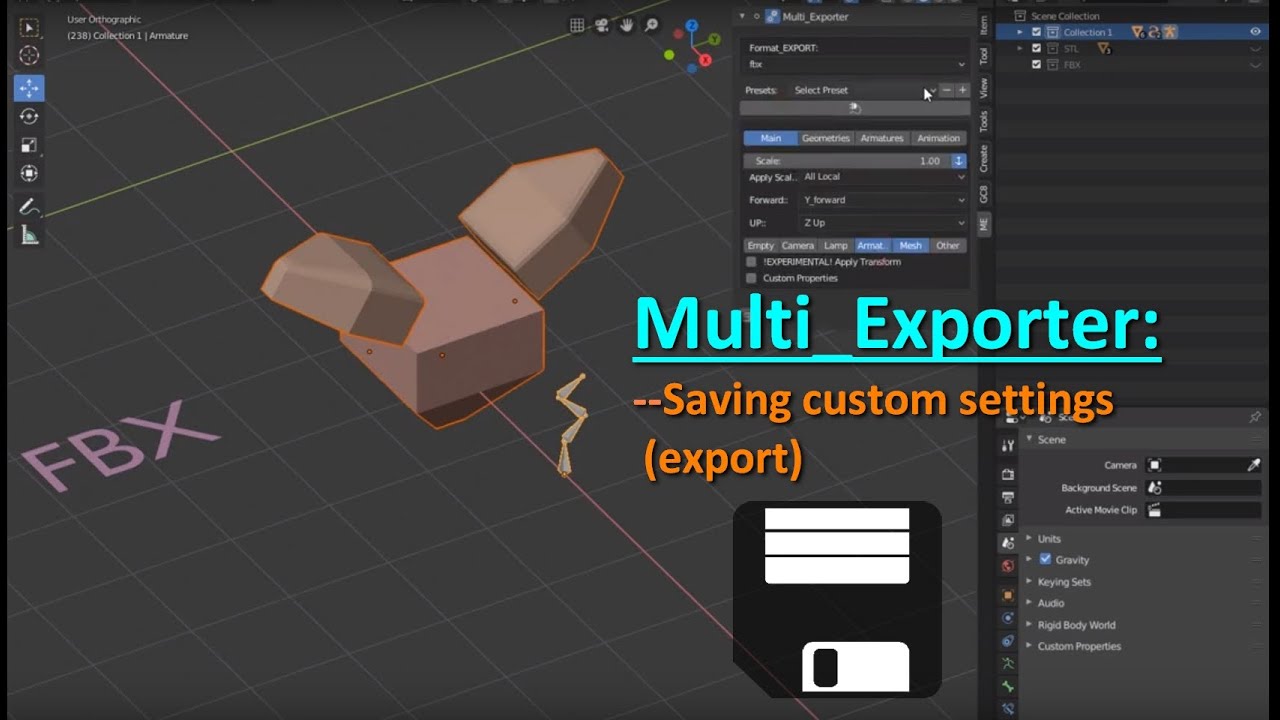 Multi_Exporter v 0.2.0 - 'Saving custom export settings' - YouTube