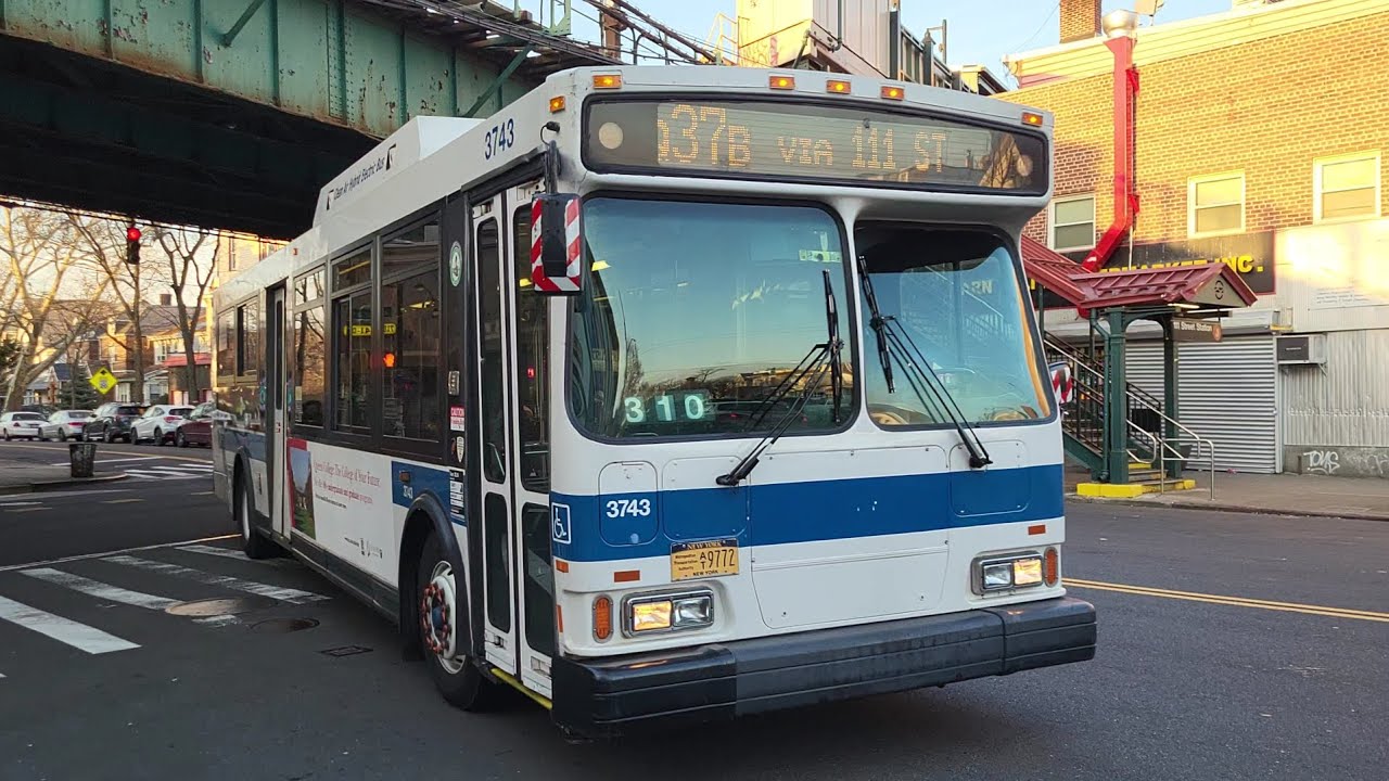 MTA Bus: 2007 Orion VII Old Gen Hybrid 3743 On The Q37B @ 111th Street ...