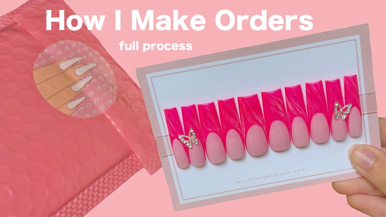 How I Make and Package My Press Ons | Small Business | Full Process ...