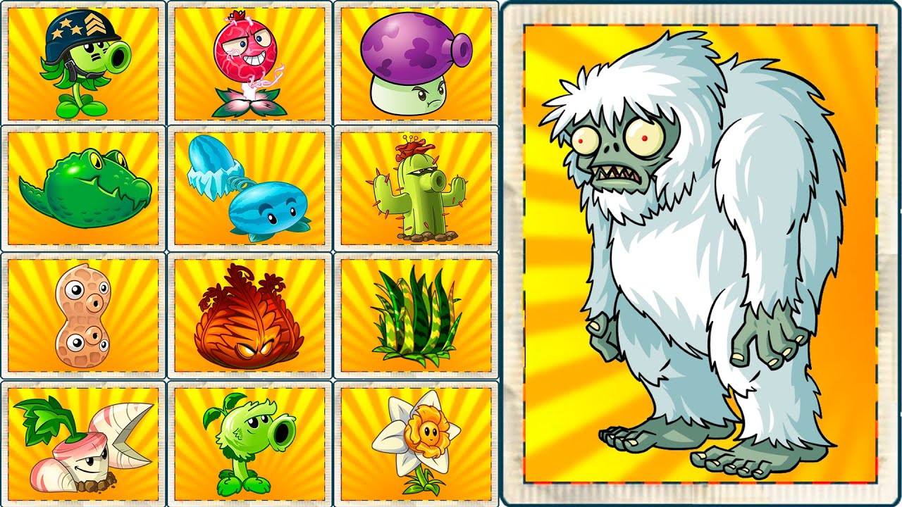 PvZ 2 What Plant Max Level Can Defeat Treasure Yeti Using Only 1 plant ...