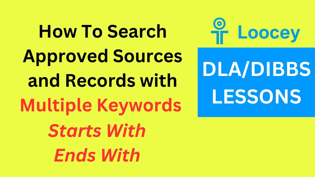 How To Search Approved Sources and Records with Multiple Keywords in ...