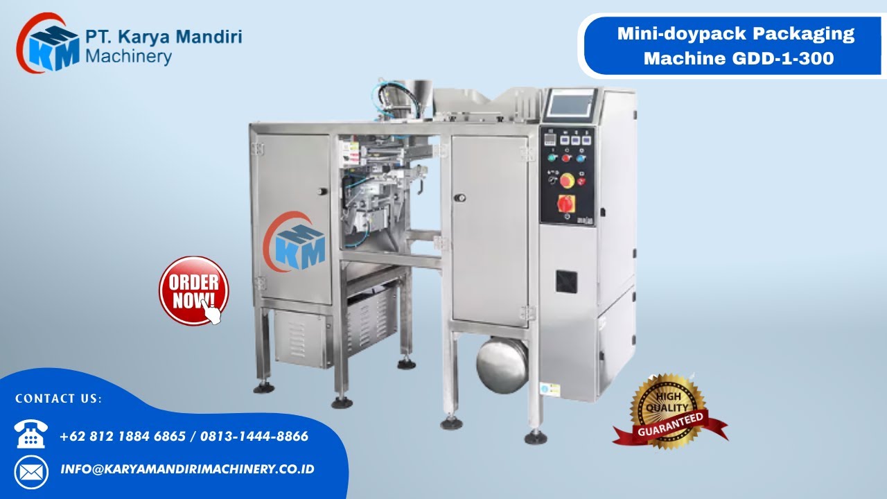 Mini-doypack Packaging Machine GDD-1-300 - YouTube