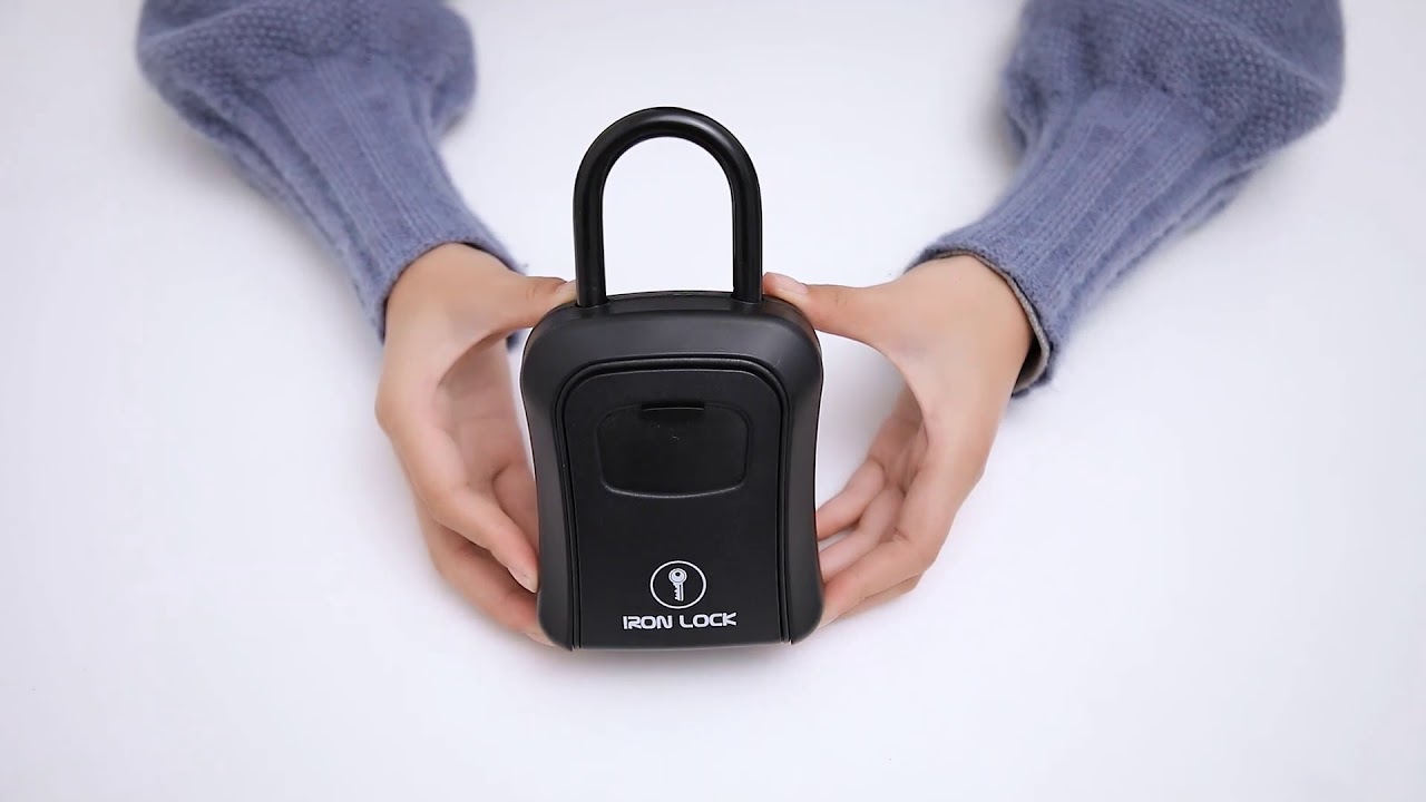 IRON LOCK COMBINATION PORTABLE INDOOR/OUTDOOR WATERPROOF KEY LOCK BOX ...
