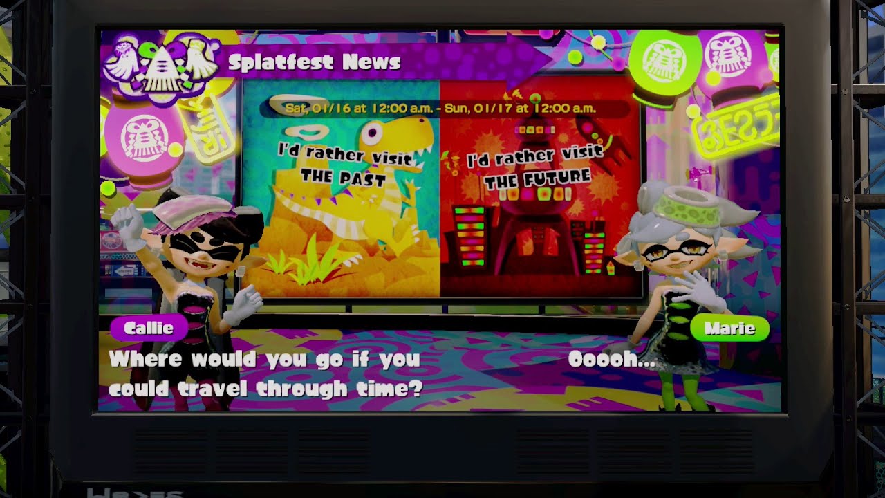 [60 FPS] Intro: Past Vs Future - Splatfest - Splatoon - YouTube