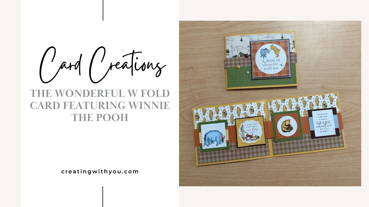 W Fold Card with Winnie the Pooh - YouTube