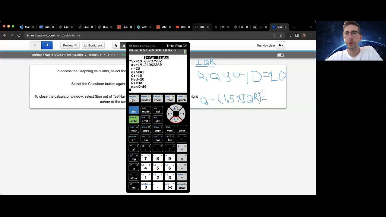 Calculate Sample Mean, Sample Standard Deviation, 5 number Summary on ...