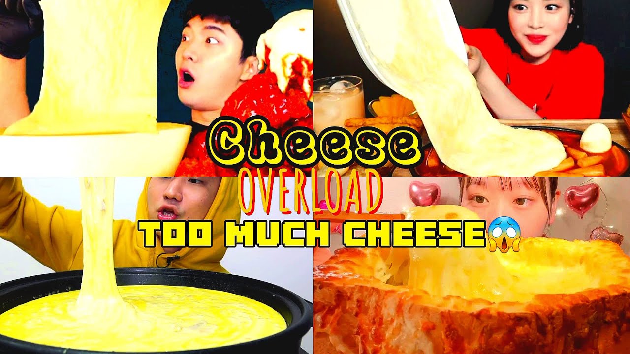 CHEESE OVERLOAD😱 || MUKBANGER EATING WAY TOO MUCH CHEESE 🧀 😫 - YouTube