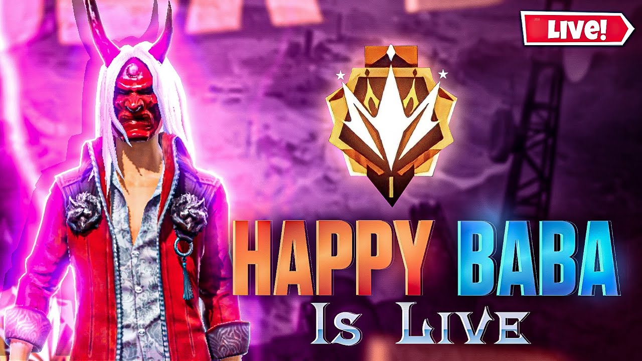 HARDCORE RANK PUSH WITH RANDOM HAPPY BABA #HappyBaba #freefire # ...