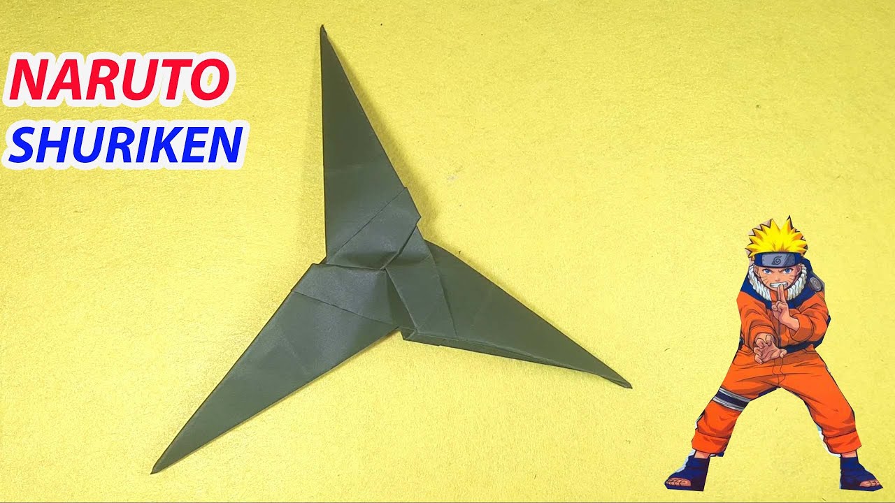 DIY - Cách làm Shuriken Naruto đơn giản | Origami Ninja Star - YouTube