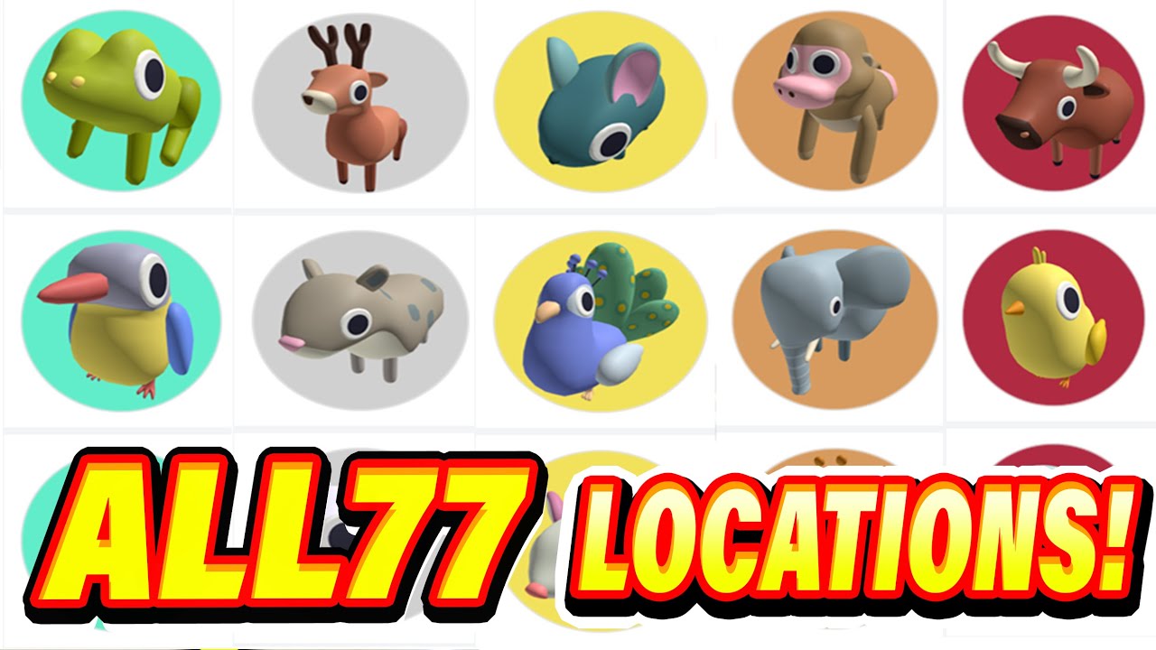 ALL *77* ANIMAL LOCATIONS In Roblox Find The Animals! - YouTube