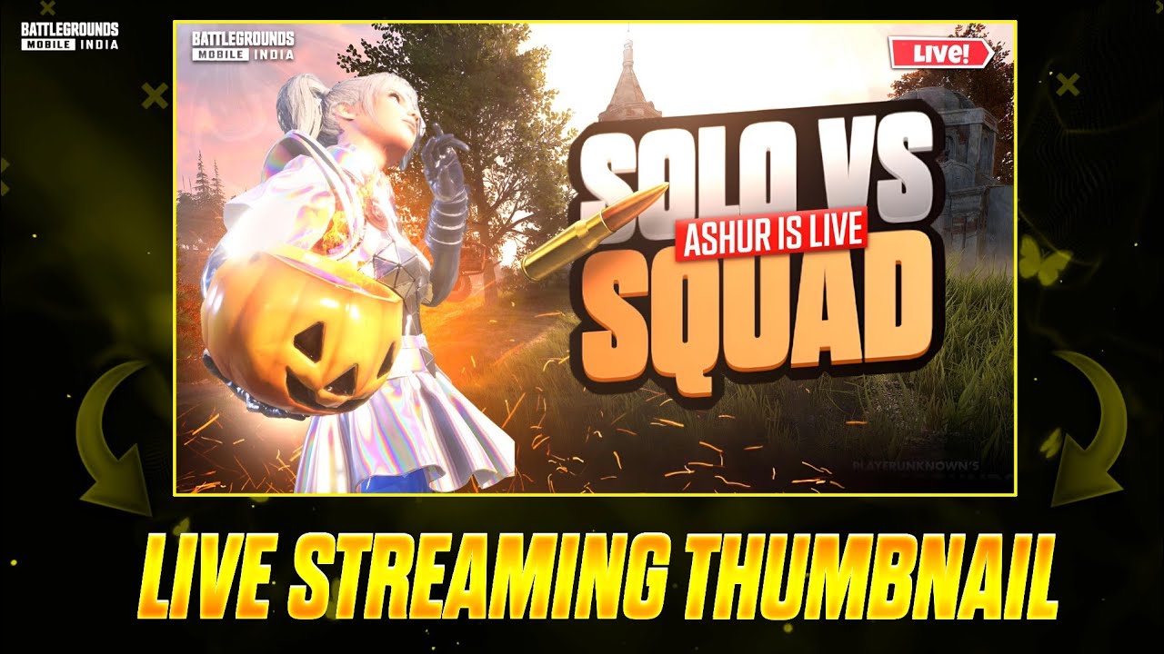 How to make this bgmi professional live stream thumbnail on Android ...