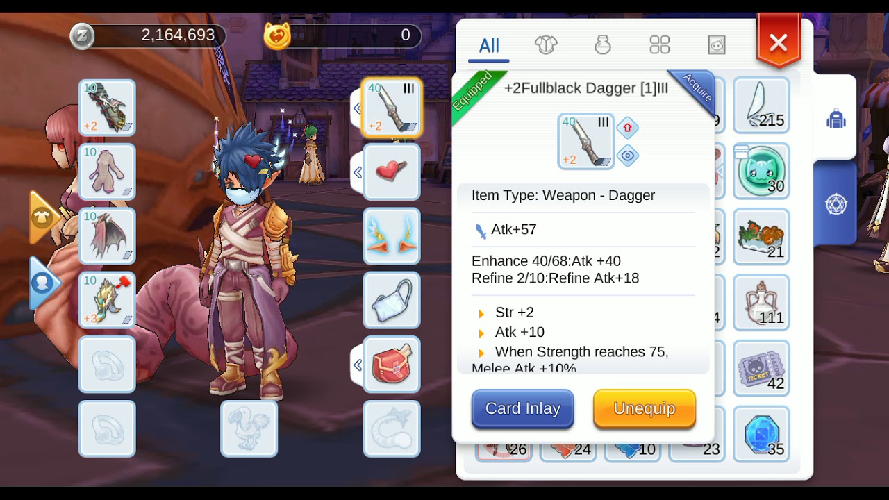 Ragna M Eternal Love: crafting of Holy Dagger - YouTube