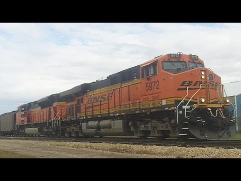 BNSF 5972 w/ SD70ACe Leads Coal Train, Powerton, IL - YouTube