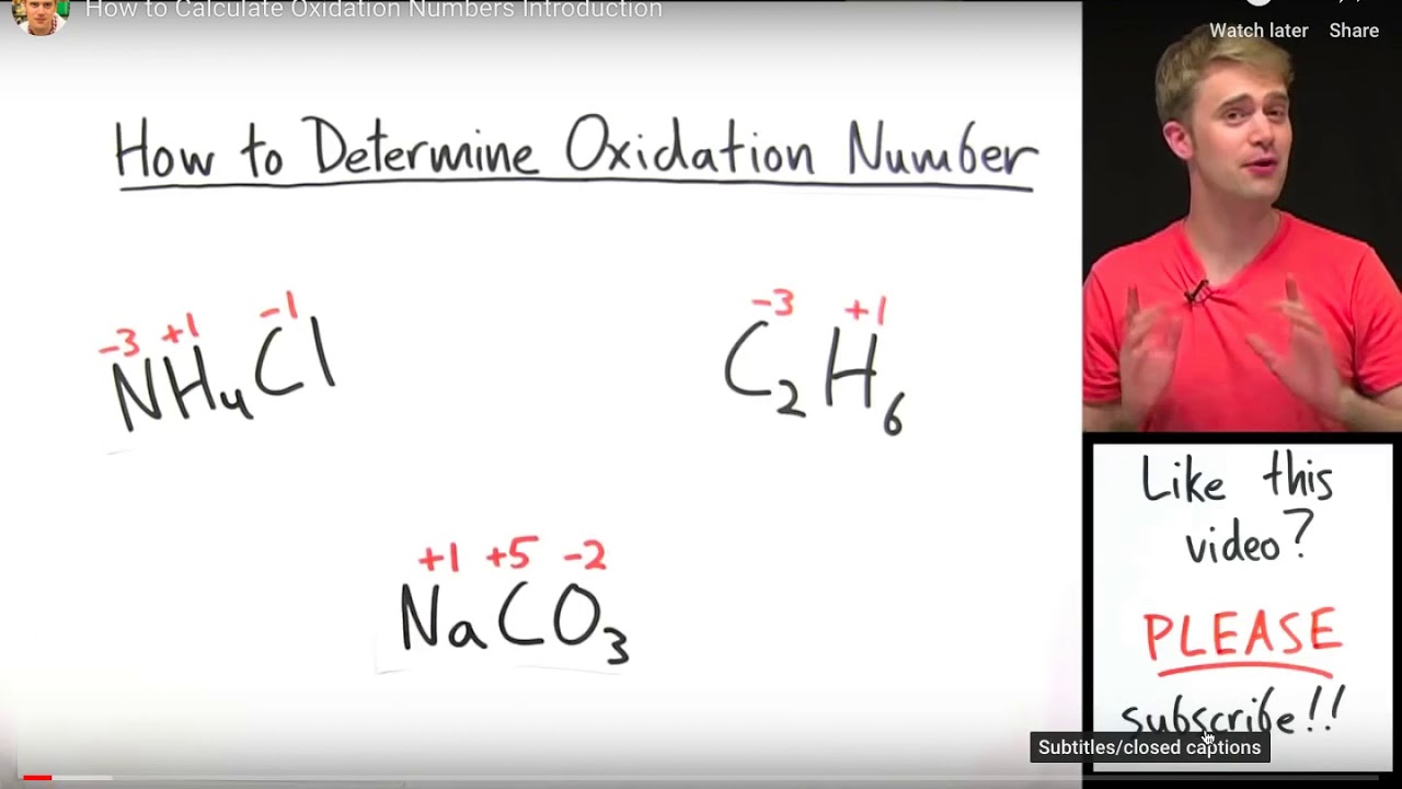 Week #2 Lesson 1 Oxidation Numbers - YouTube