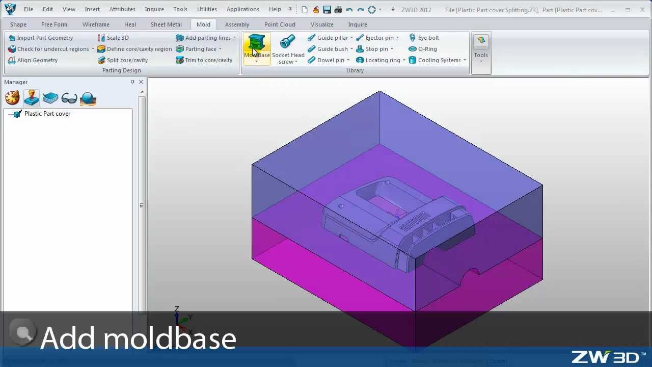 Add Moldbase and Standard Part Library - YouTube