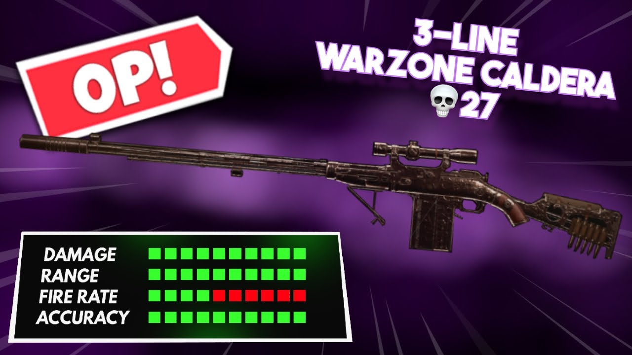 Warzone Caldera META 3-Line Sniper - High Kill Game ! - YouTube