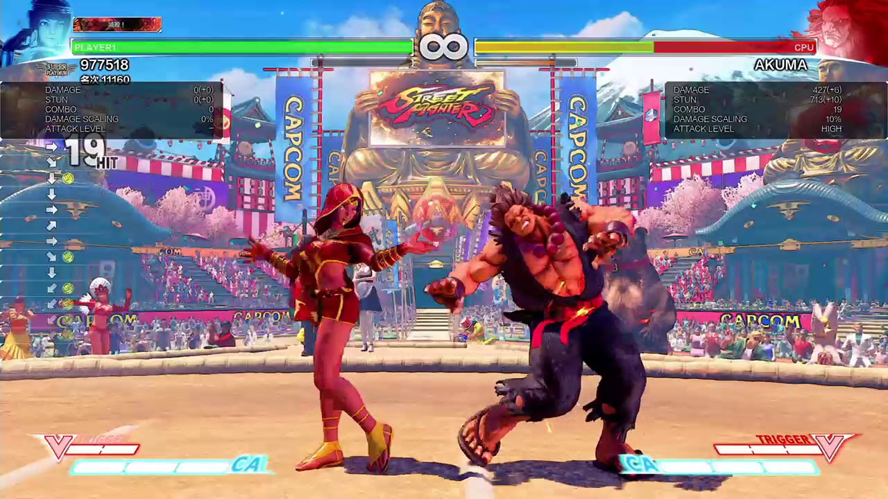 SFV MENAT V-Trigger Combo figure out by Xian (with input display) - YouTube