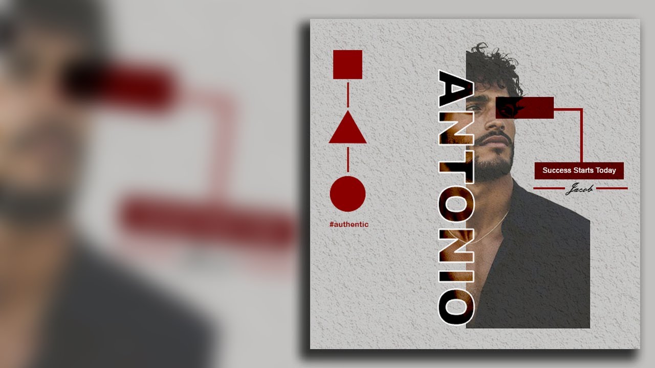 Vertical Typography & Minimalist Poster Design in Photoshop! - YouTube