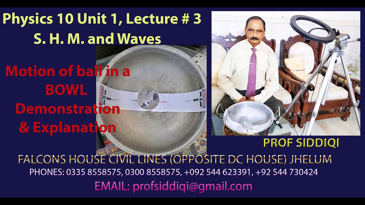 Oscillation of ball in a bowl video - YouTube