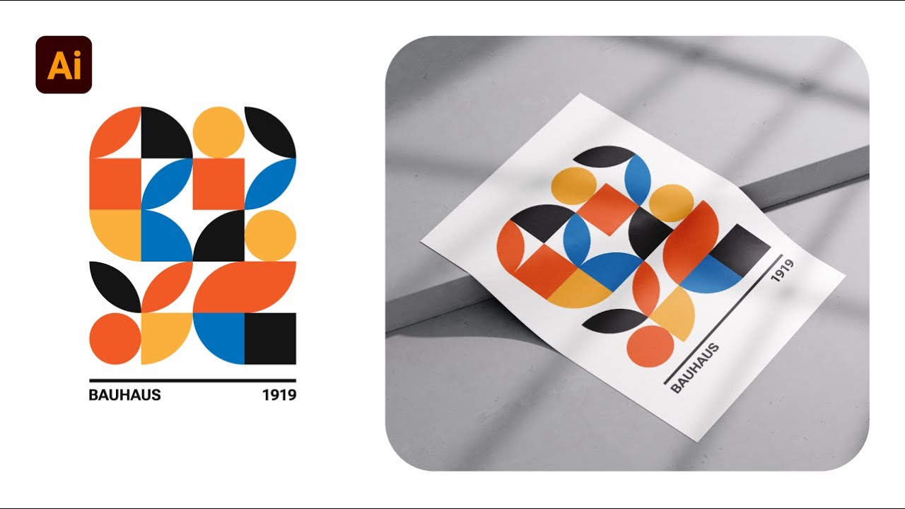Bauhaus Pattern Design in Illustrator | Abstract Art - YouTube