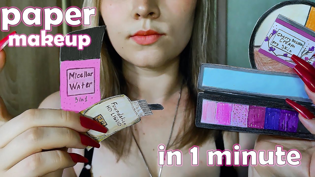ASMR: How to Do Paper Makeup in 1 Minute - YouTube