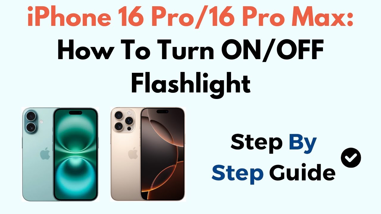 iPhone 16 Pro/16 Pro Max: How To Turn ON/OFF Flashlight - YouTube
