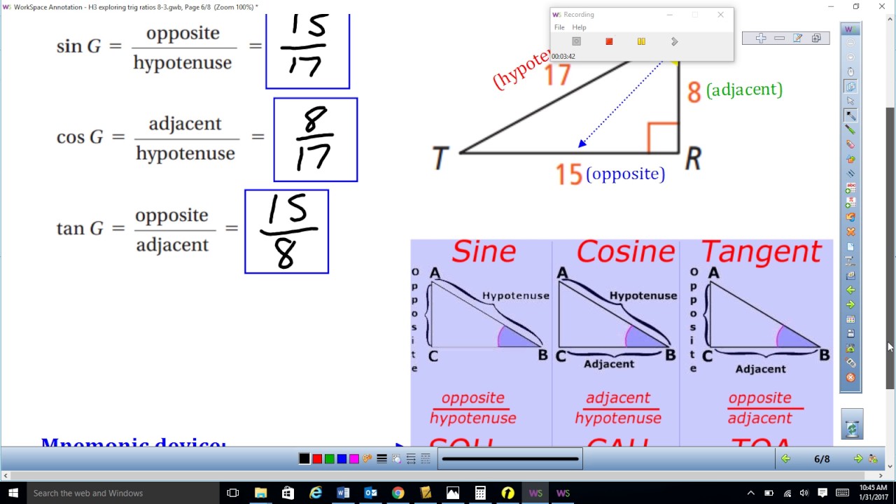 Geo H3 exploring trig ratios - YouTube