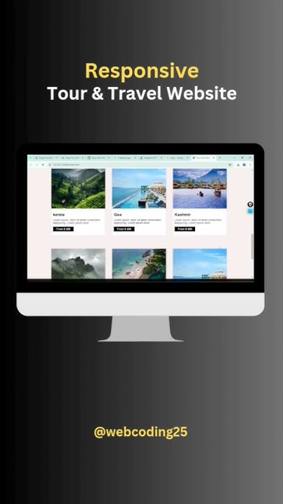Complete Travel Website Using Html Css Webcoding Frontenddevelopment Shorts Htmlcss Youtube
