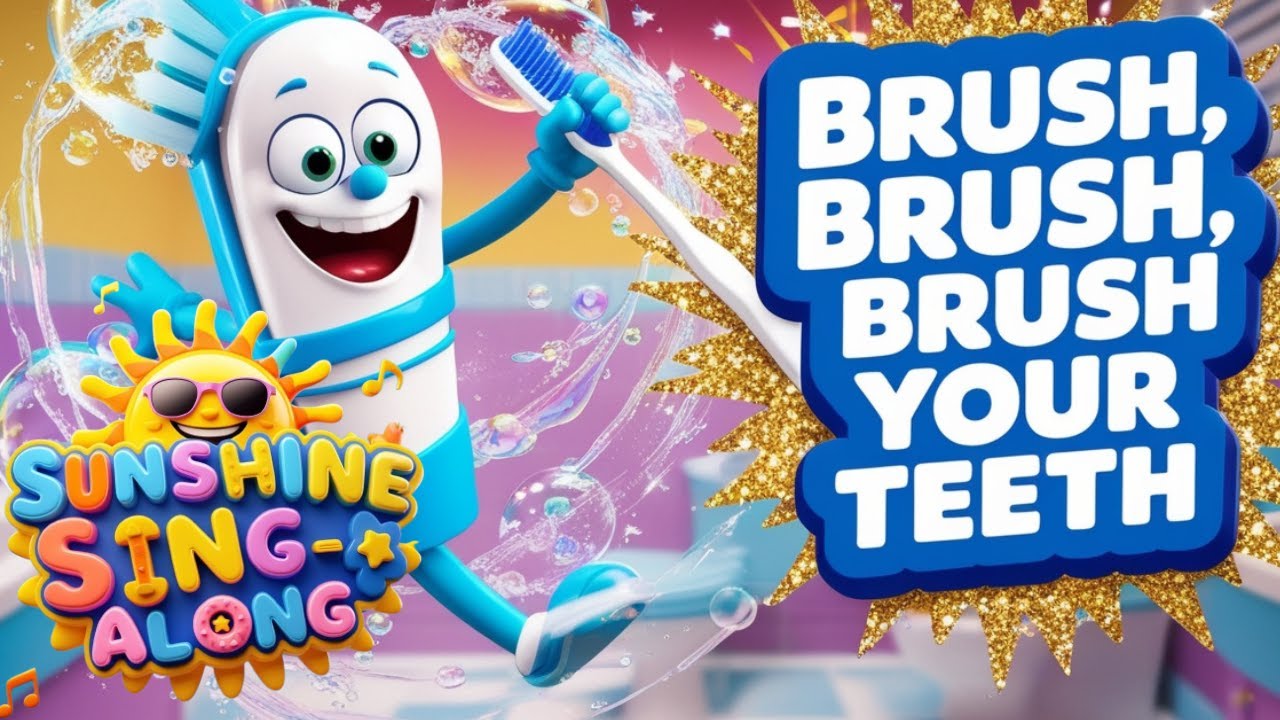 Brush, Brush, Brush Your Teeth | Nursery Rhymes for Kids | Sunshine ...