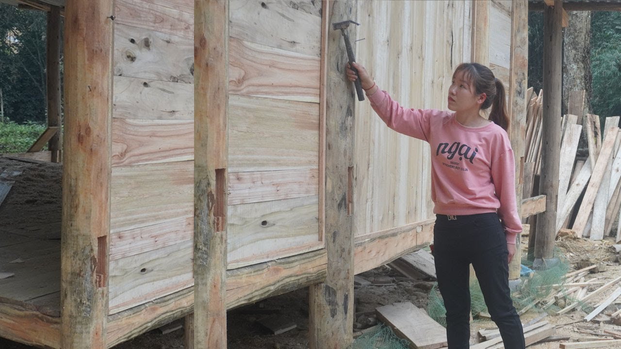 Technique of using cutting machine - Wooden house wall paneling - Free ...