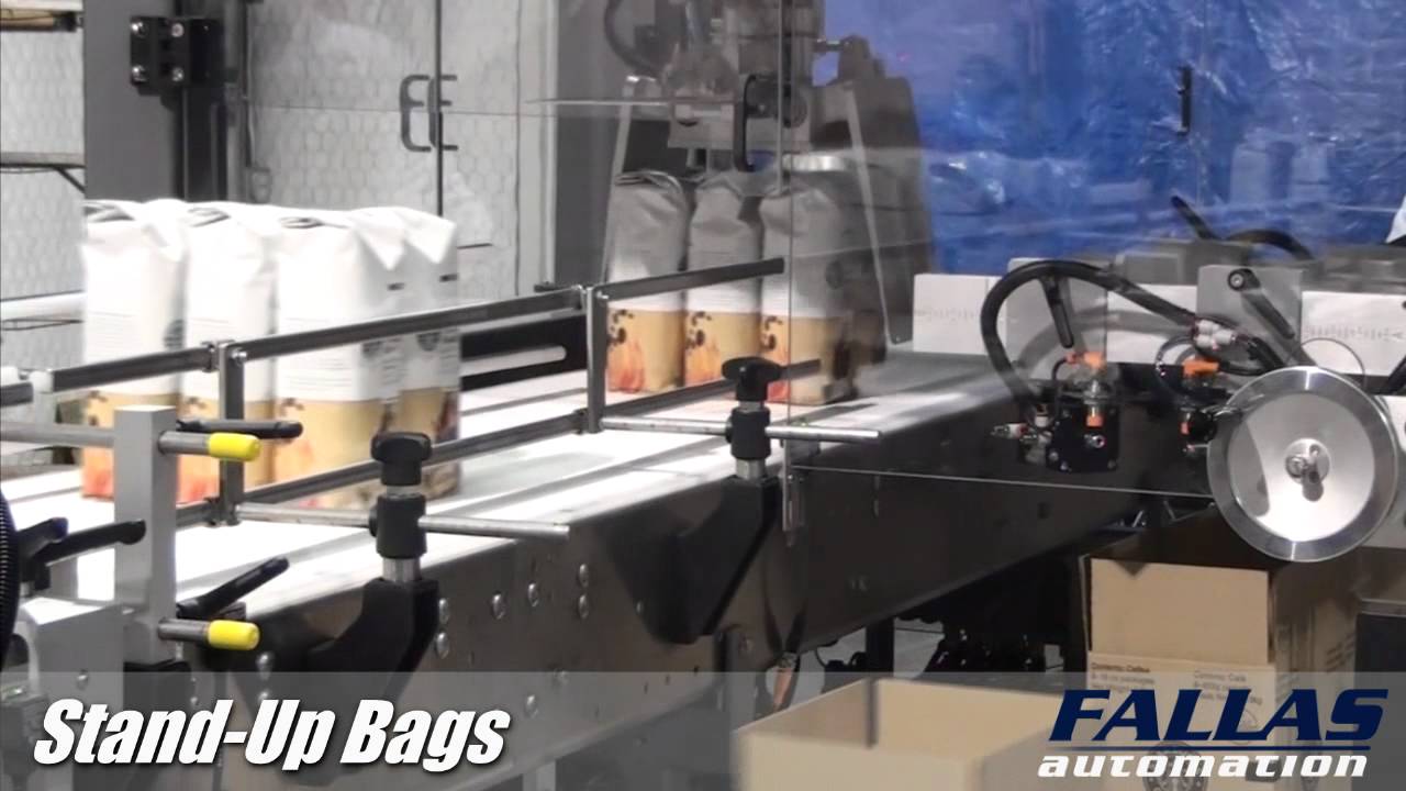 Fallas R400 Robotic Case Packer - Stand-Up Bags - YouTube