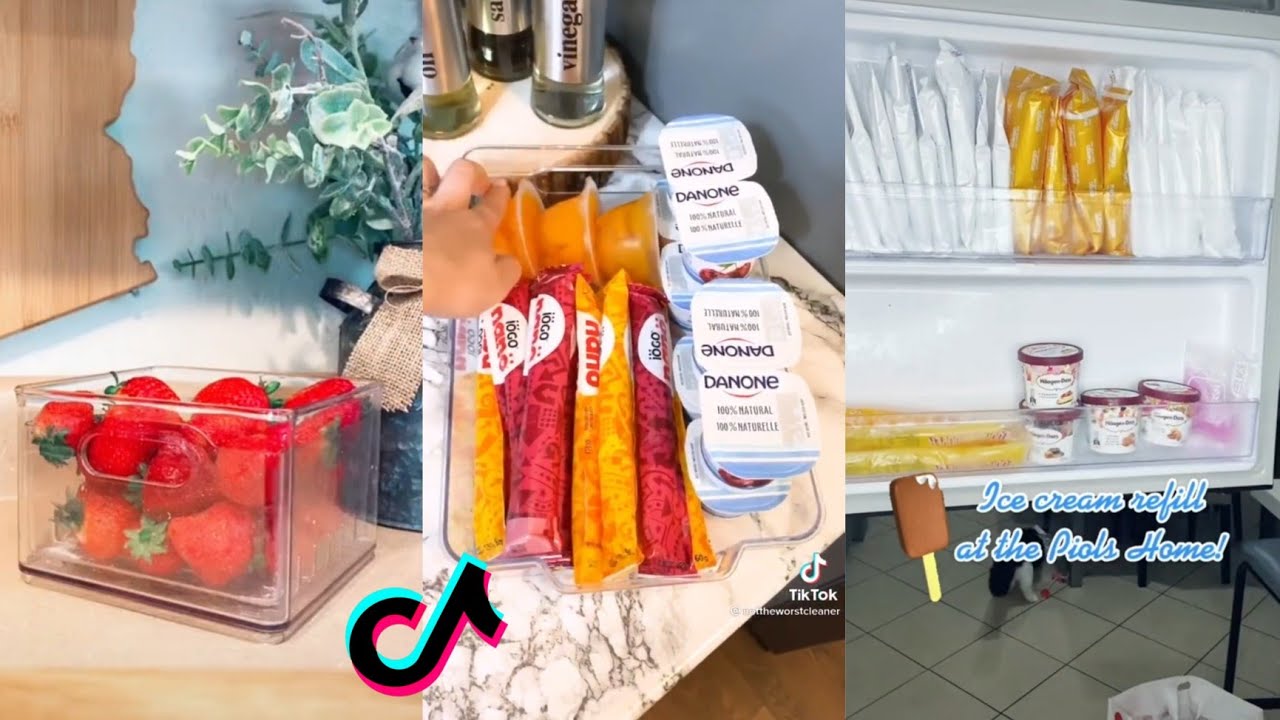 satisfying fridge restock organizing & Ice cream🍨 - YouTube