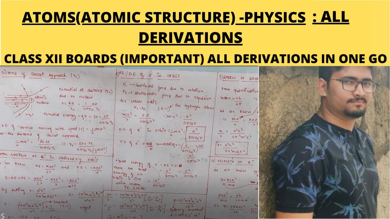 COMPLETE ATOMS DERIVATION || ATOMS || ATOMIC STRUCTURE || FREE PDF ...