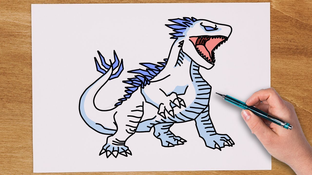 How to draw Shimo from Godzilla X Kong - YouTube