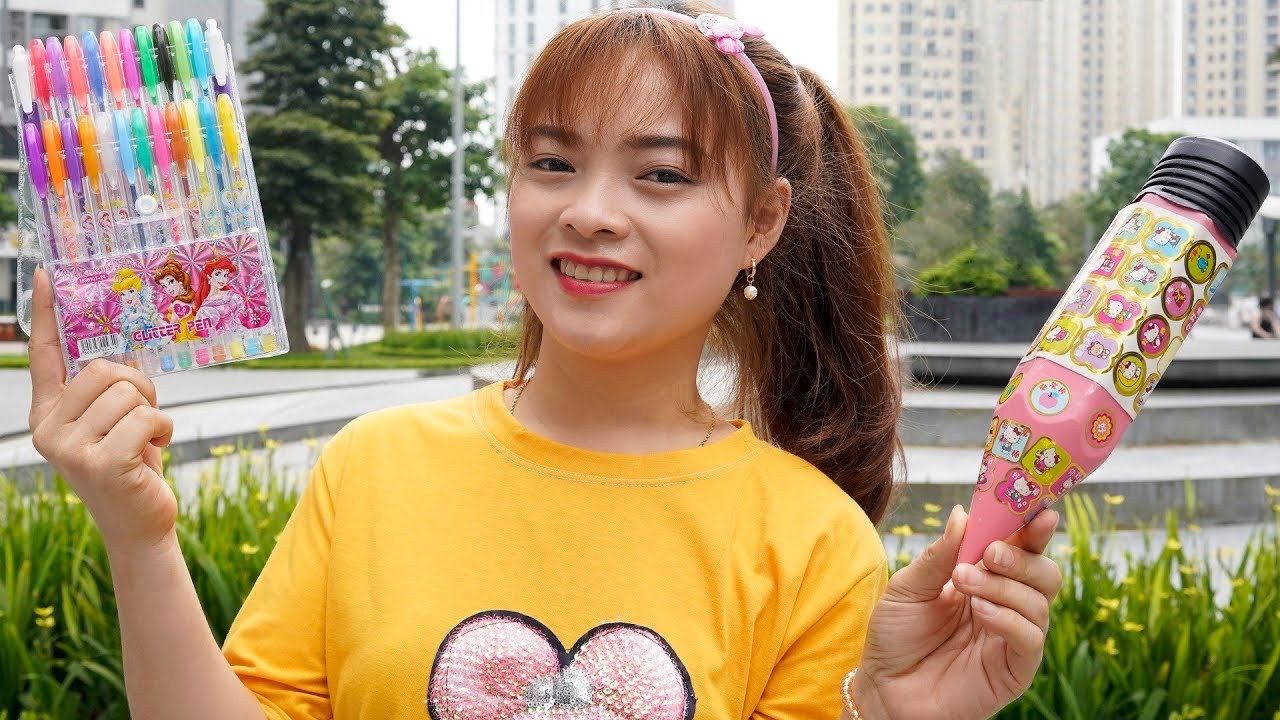 Chị Tặng Em Hộp Bút Màu Kim Tuyến BIBI TV - YouTube