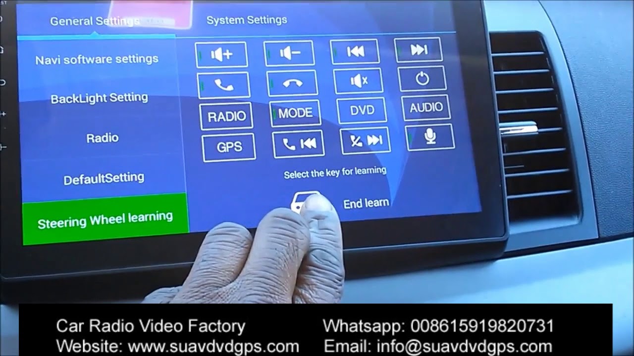 Learn Steering control Key with Android radio GPS - YouTube