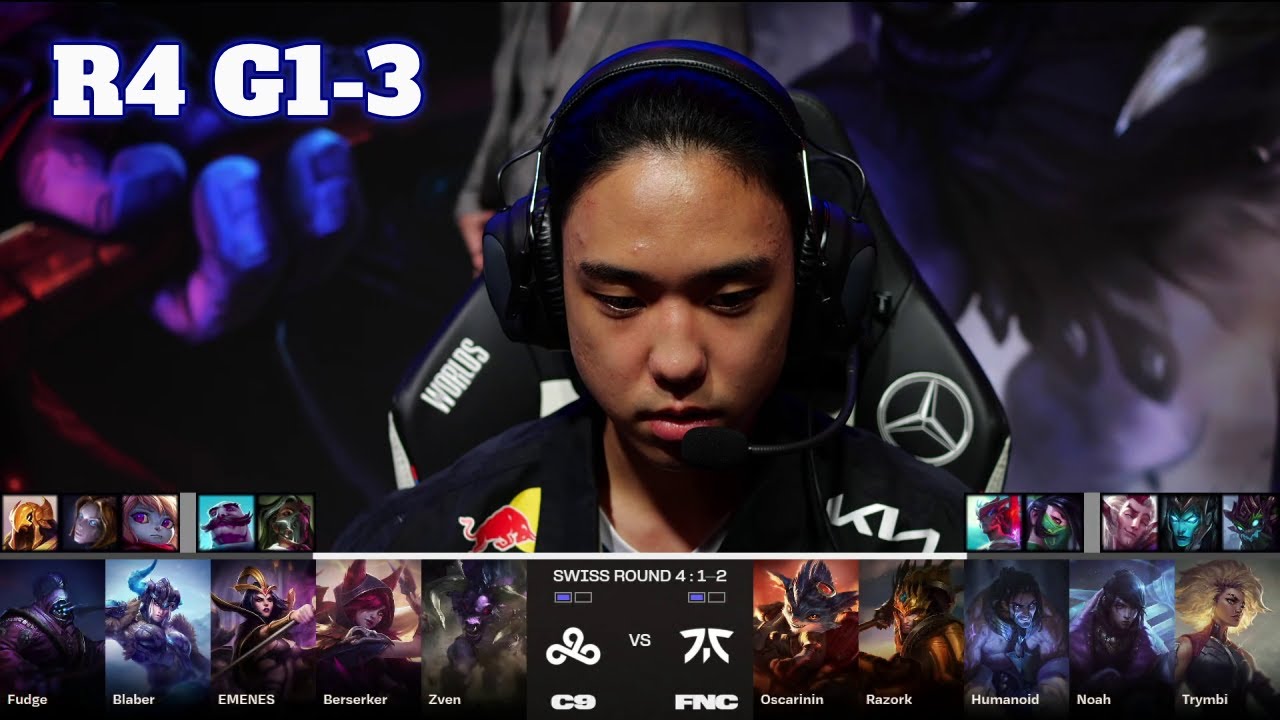 C9 vs FNC - Game 3 | Day 6 LoL Worlds 2023 Swiss Stage | Cloud 9 vs Fnatic G3 full - YouTube