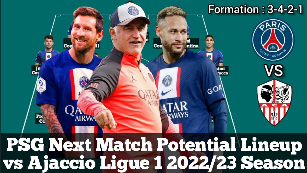 PSG Next Match Potential Lineup vs Ajaccio Ligue 1 2022/23 Season HD ...