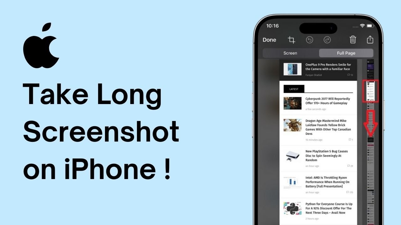 How To Take Long Screenshot On iPhone ! - Easy Solution | HTG - YouTube