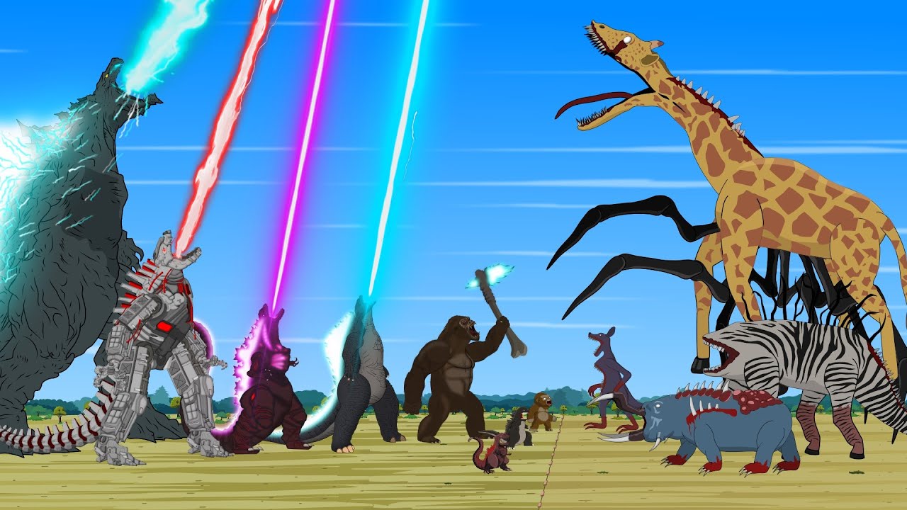 TEAM GODZILLA & KONG vs Unnatural Habitat Animals MONSTERS: If Boundary ...