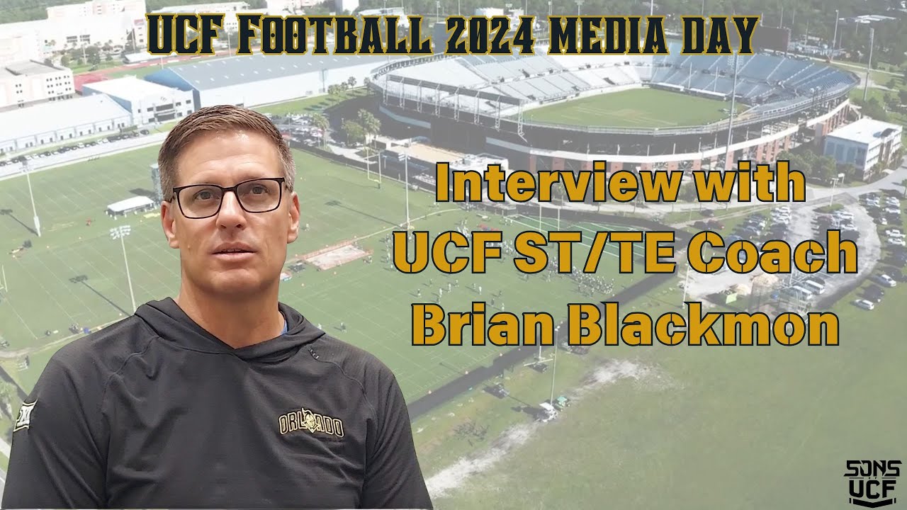 UCF Football Media Day 2024 - Interview with ST/TE Coach Brian Blackmon ...