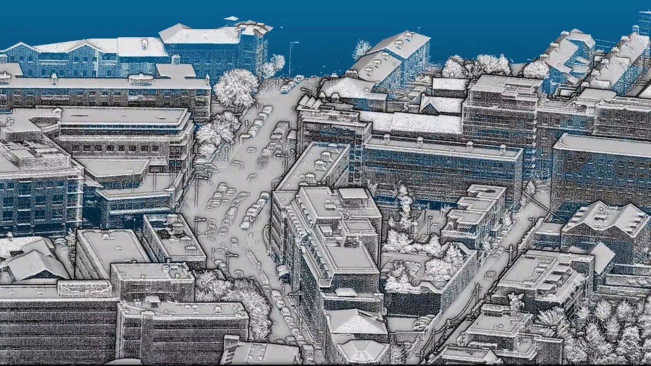 High Density Laser Scanning (LiDAR) Data Dublin: Street close up - YouTube