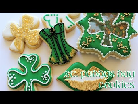 How To Decorate St Paddys Day Cookies - YouTube