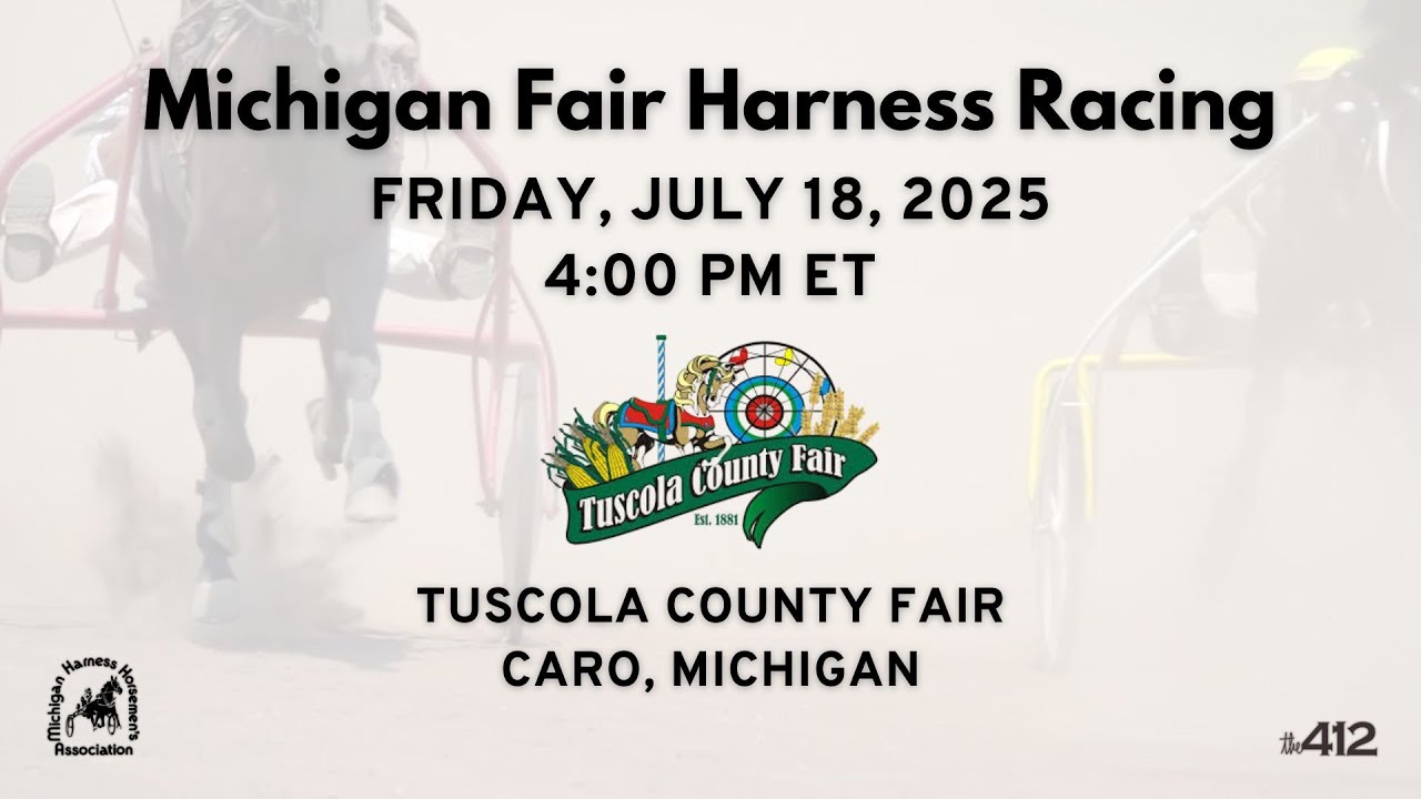 Michigan Fair Harness Racing - Caro - July 18, 2025 - YouTube
