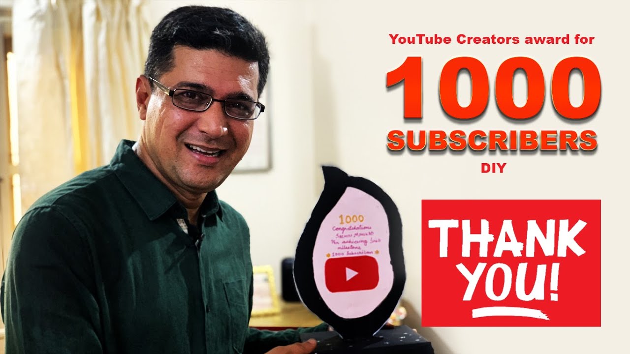 1000 Subscribers YouTube Gift | Thank You ! - YouTube Creators Award ...
