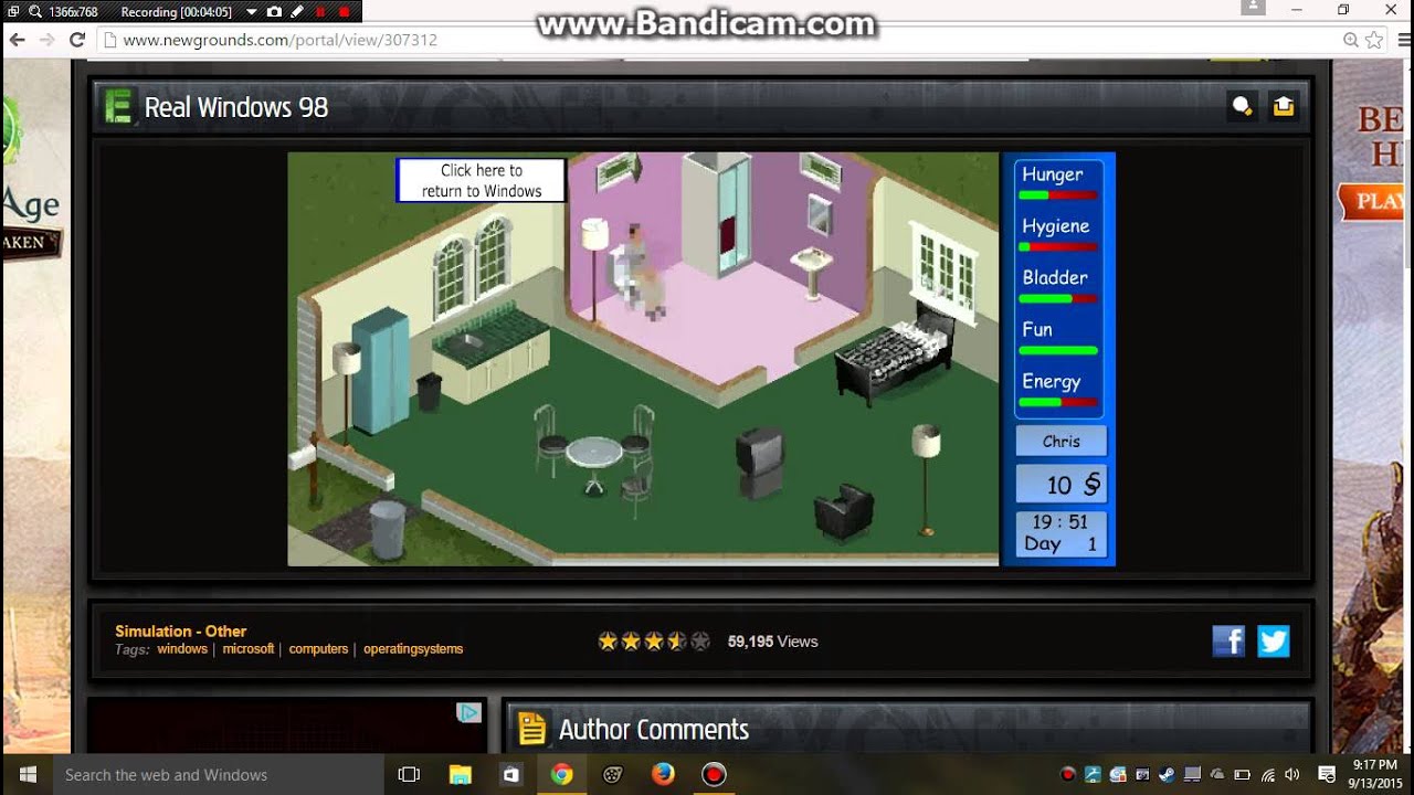 REAL WINDOWS 98! NewGrounds Windows Fun Sundays - YouTube