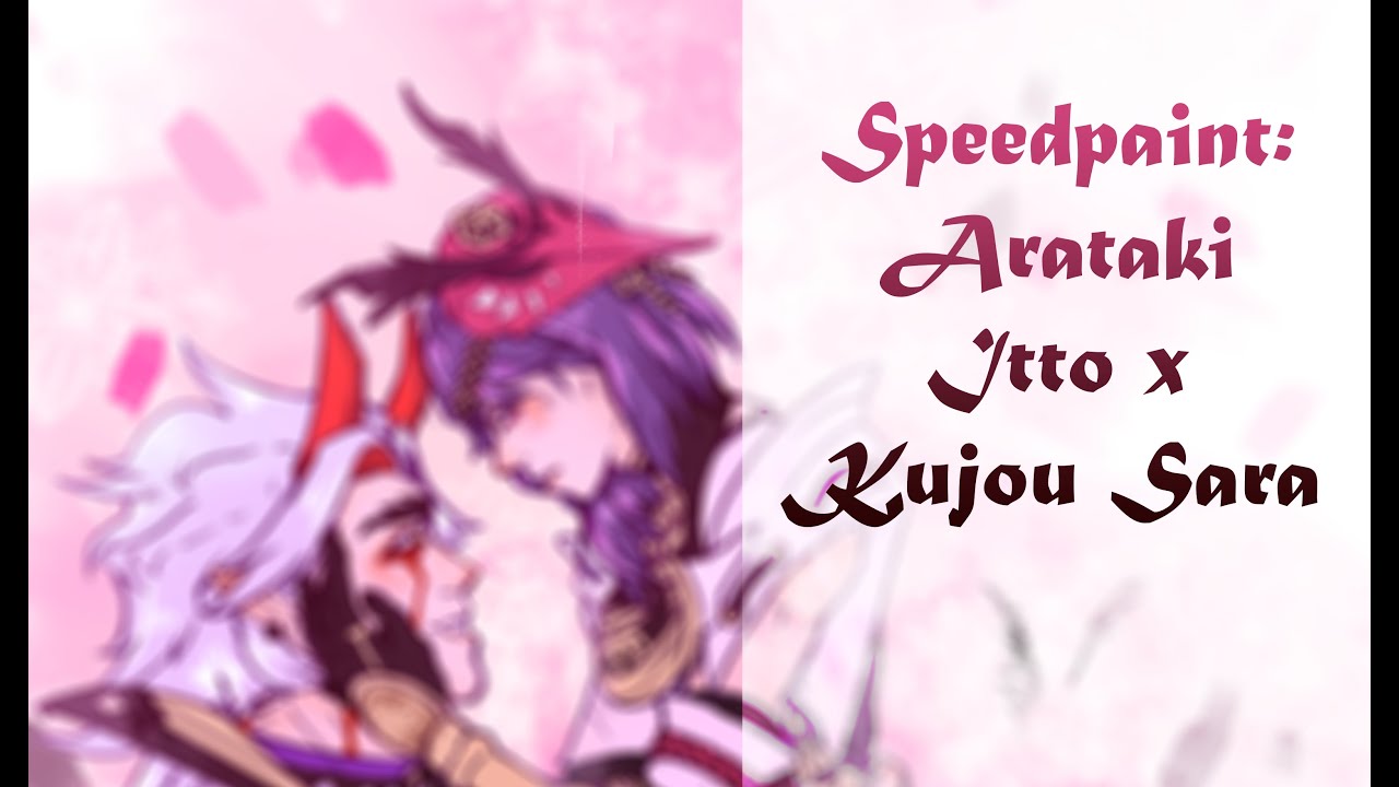 IttoSara (Arataki Itto x Kujou Sara) Genshin Impact Speedpaint - YouTube