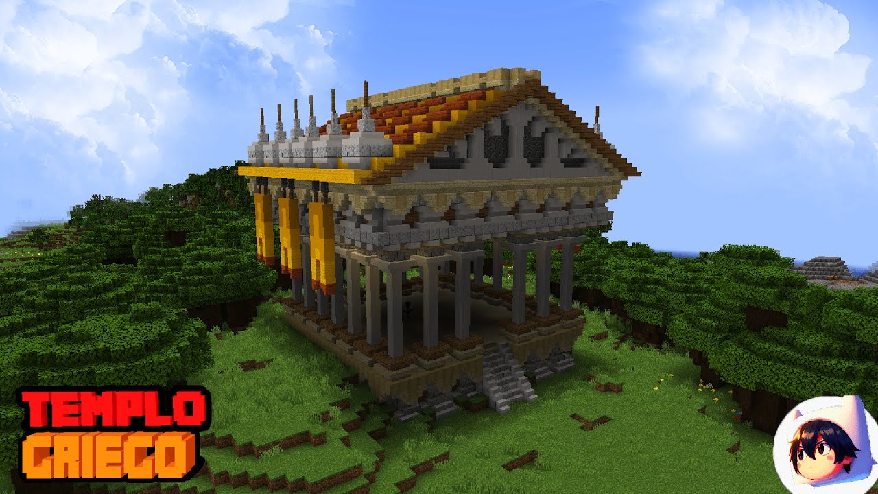 Minecraft tutorial | TEMPLO GRIEGO | FACIL Y RAPIDO! - YouTube