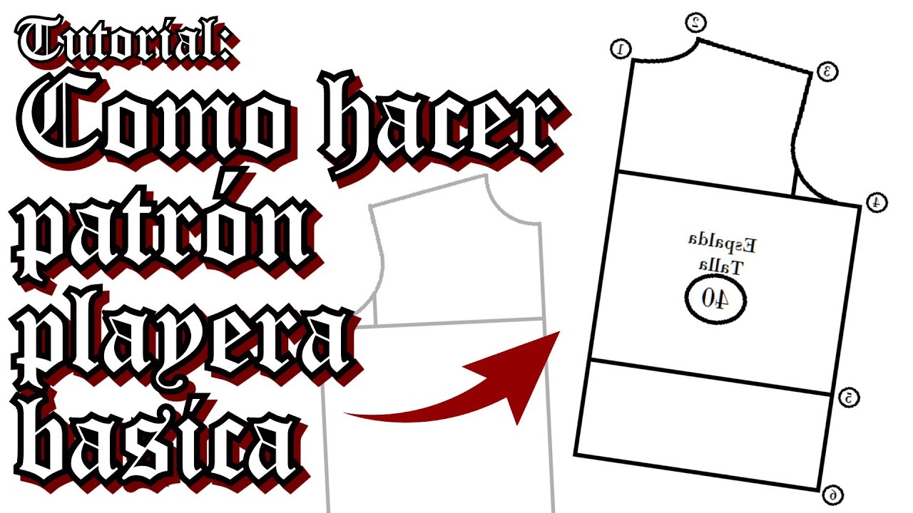 Tutorial: COMO HACER UN PATRON (PLAYERA BASICA) - Mosh Moshan - YouTube