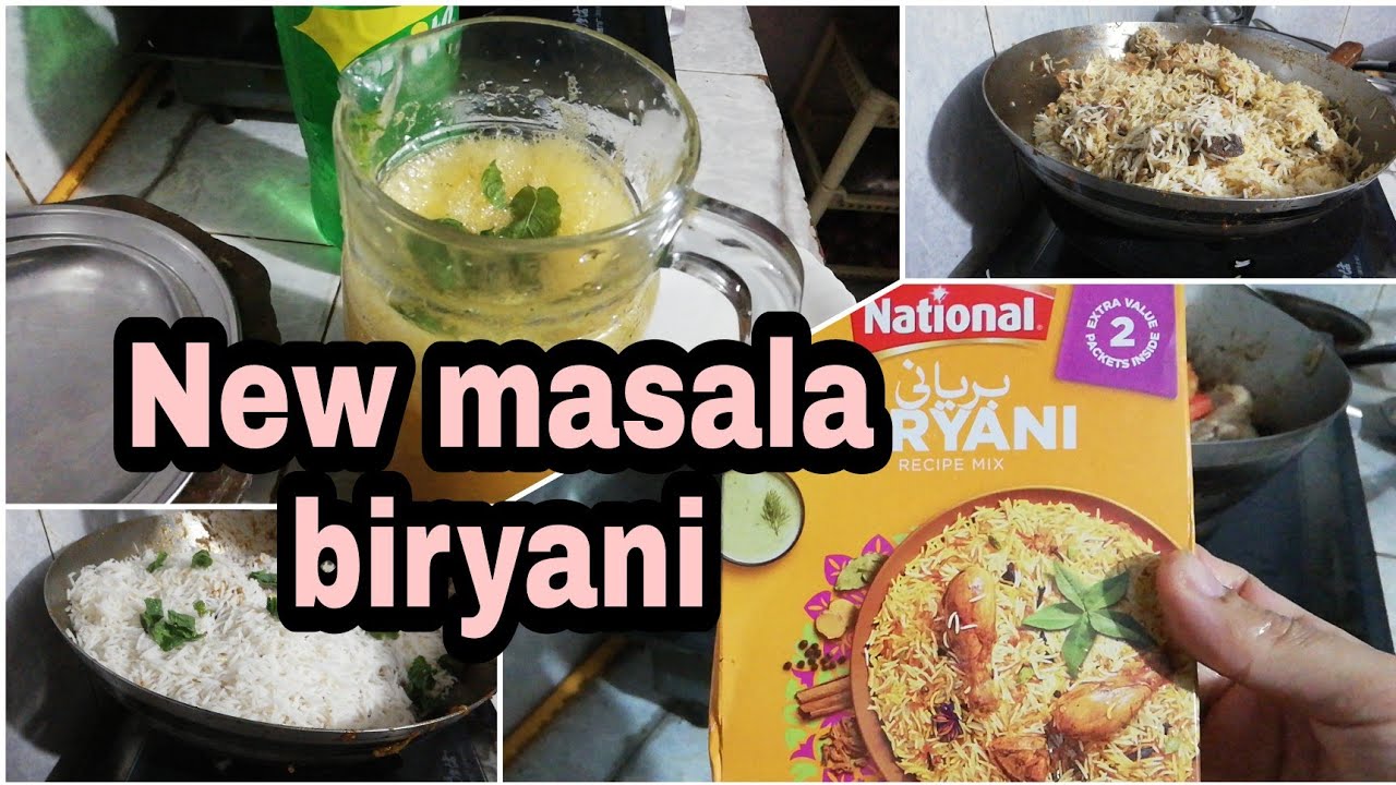 Biryani recipe with national new biryani masala/easy and fast/mango ...